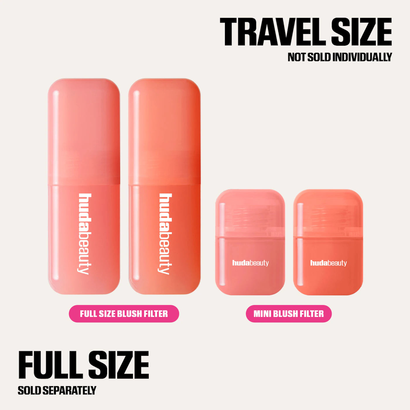 Huda Beauty Mini Baby Blush Duo Set | Cotton Candy & Peach Sorbet ...